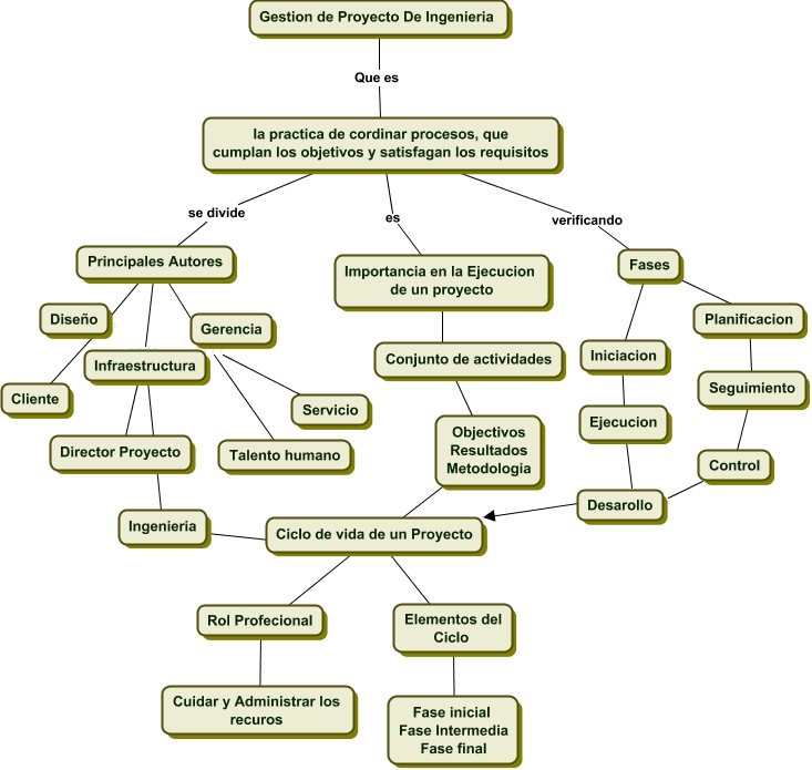 Mapa Conceotual Gestion de Proyectos Ingenieria Unad